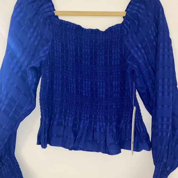 Aqua | Tops | Aqua Cobalt Blue Blouse | Poshmark